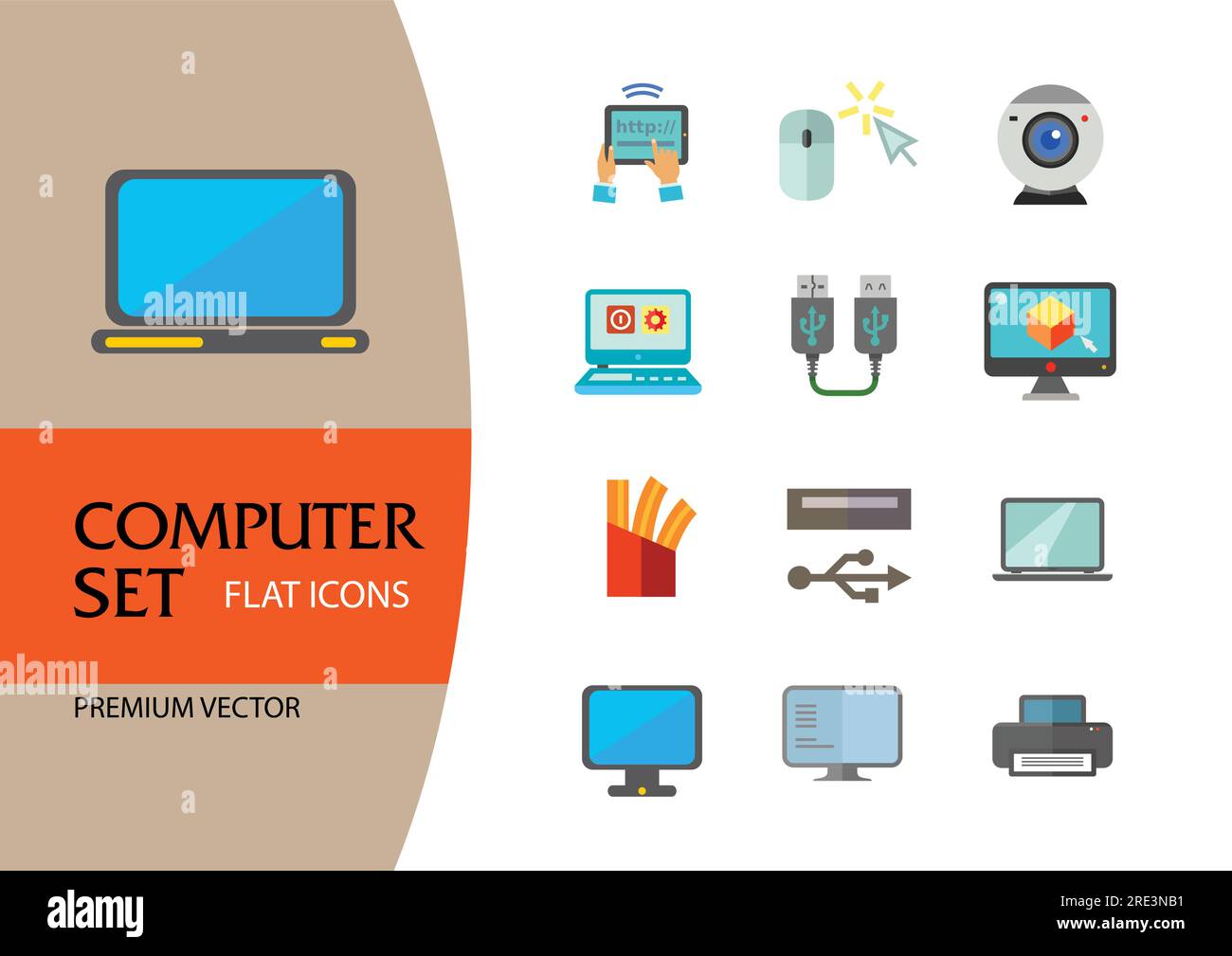Computer Icon Set Stock Vector Image & Art - Alamy