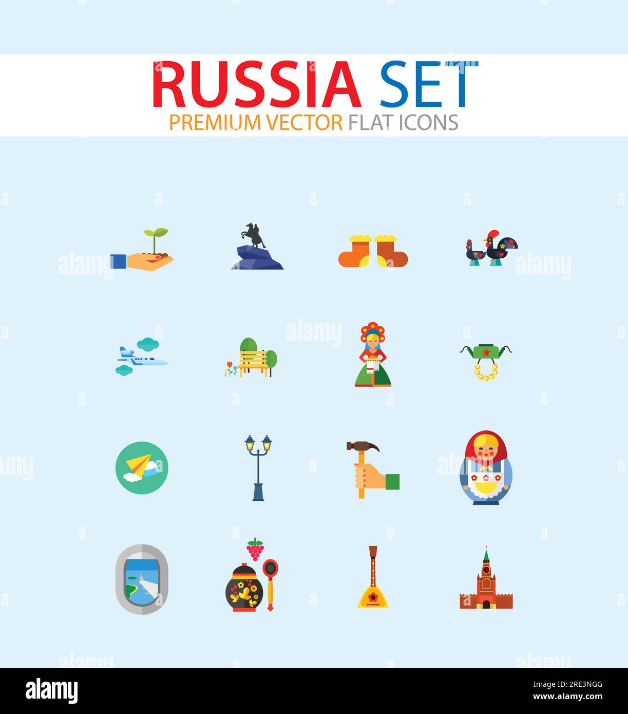 Russia Icon Set Stock Vector Image & Art - Alamy