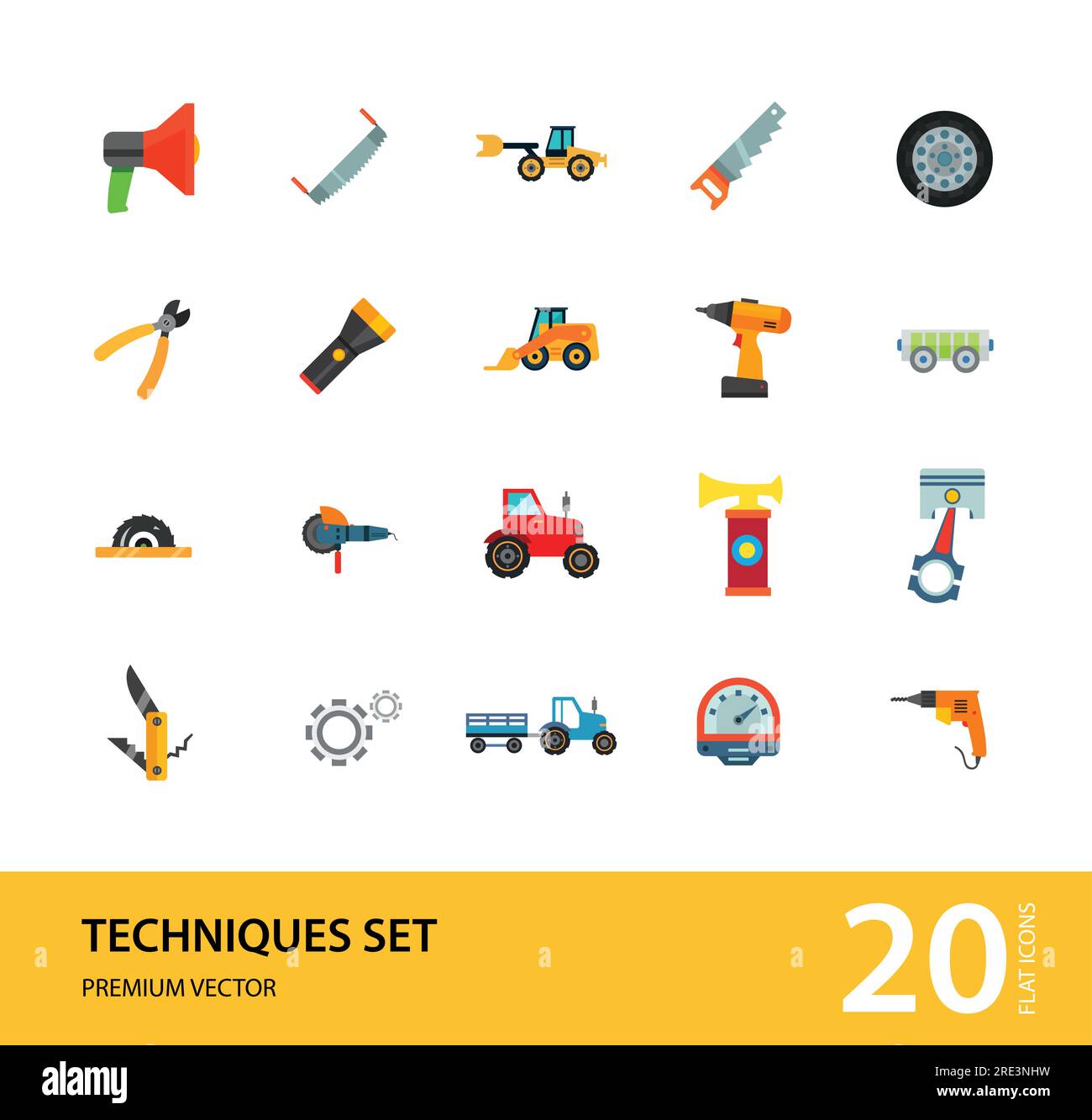 Techniques Icons Set Stock Vector Image & Art - Alamy
