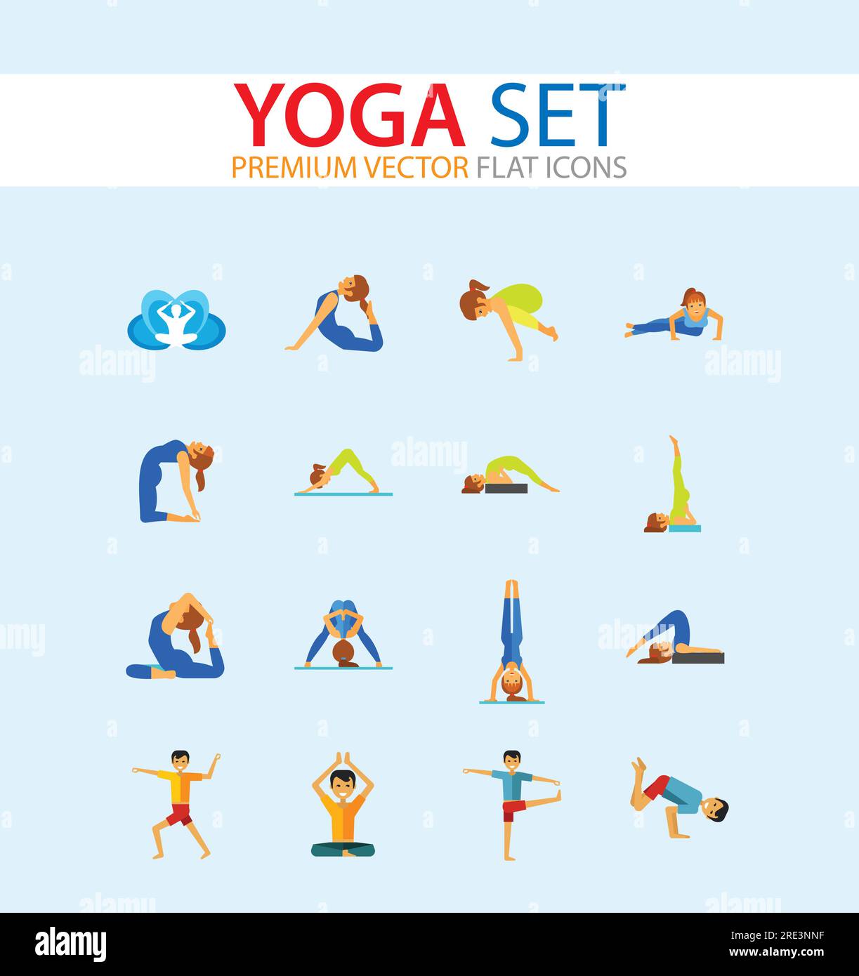 Yoga Icon Set Stock Vector Image & Art - Alamy