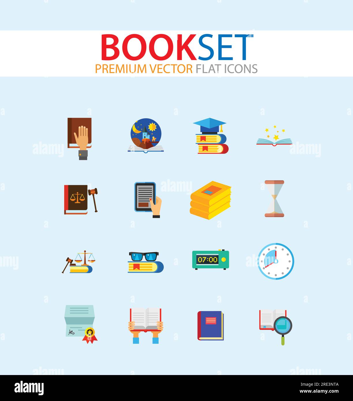 Book Icon Set Stock Vector Image & Art - Alamy