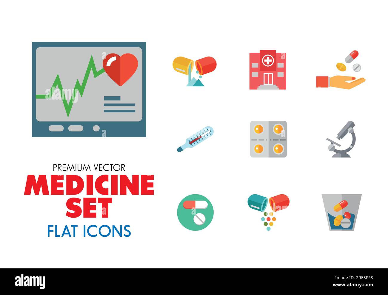 Medicine Icons Set Stock Vector Image & Art - Alamy