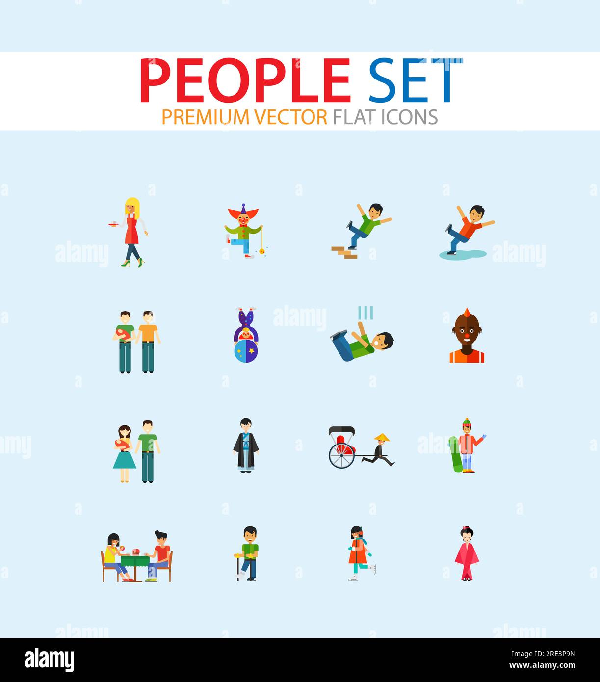 People Icons Set Stock Vector Image & Art - Alamy