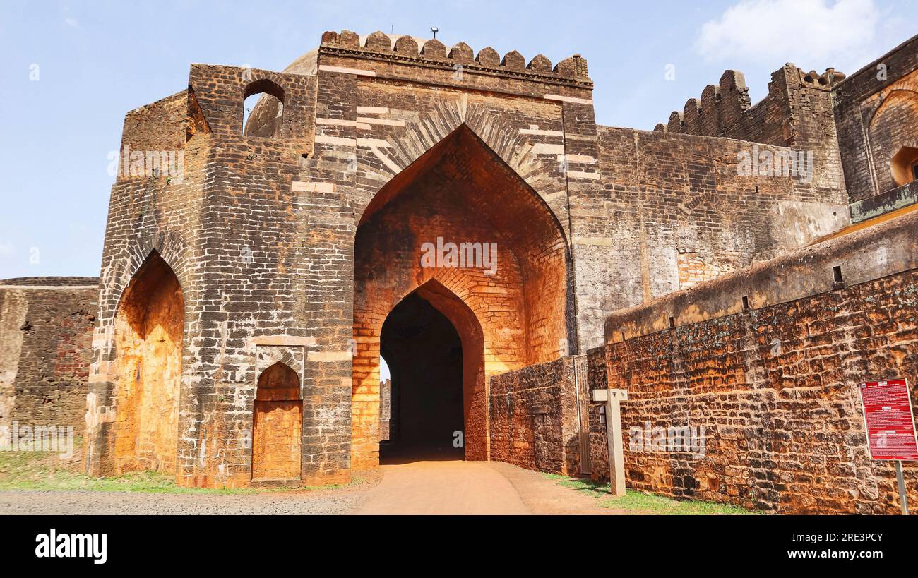 Entrance View of Gate From Inside of Fort, Bidar, Karnataka, India ...