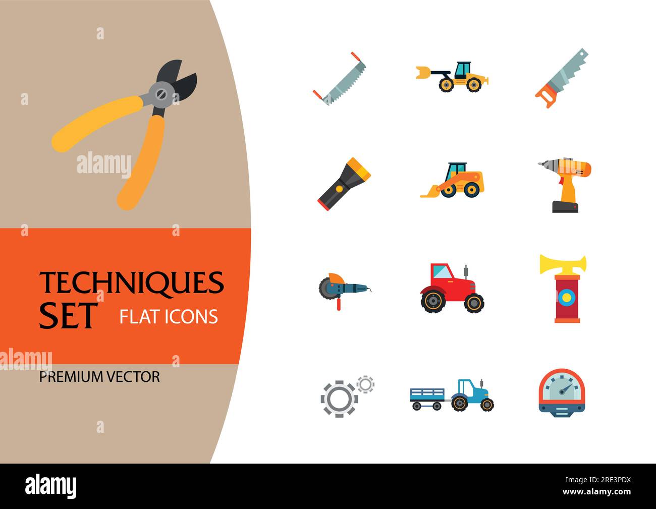 Techniques Icons Set Stock Vector Image & Art - Alamy