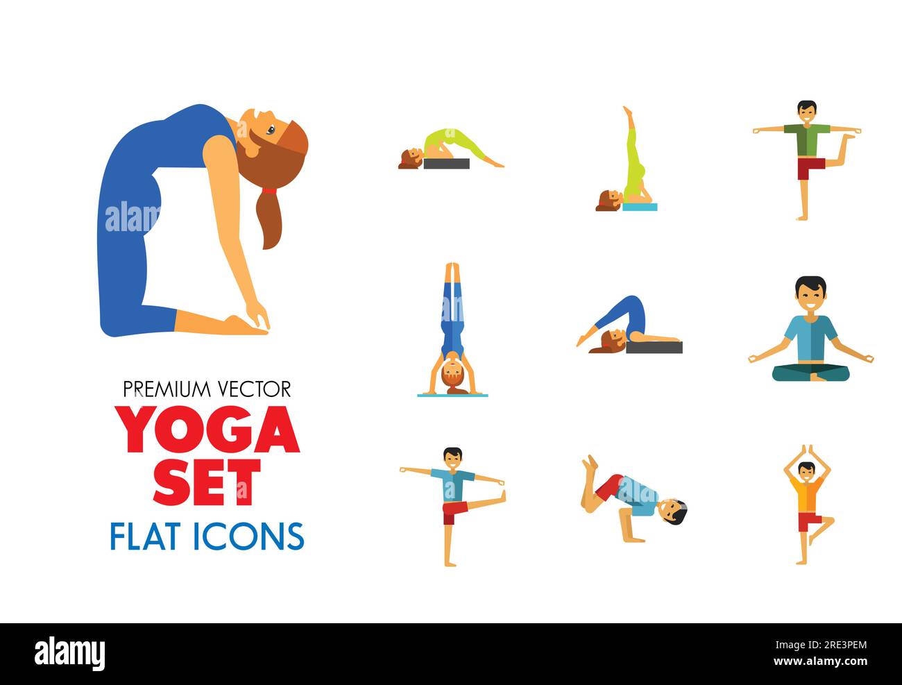 Yoga Icon Set Stock Vector Image & Art - Alamy