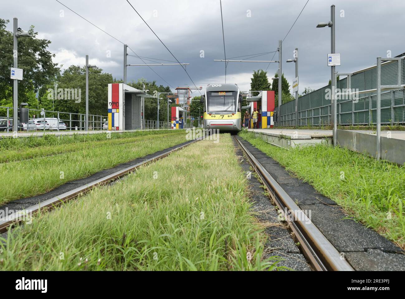 The TEB, a fast tram line that runs along the Seriana valley (BG ...