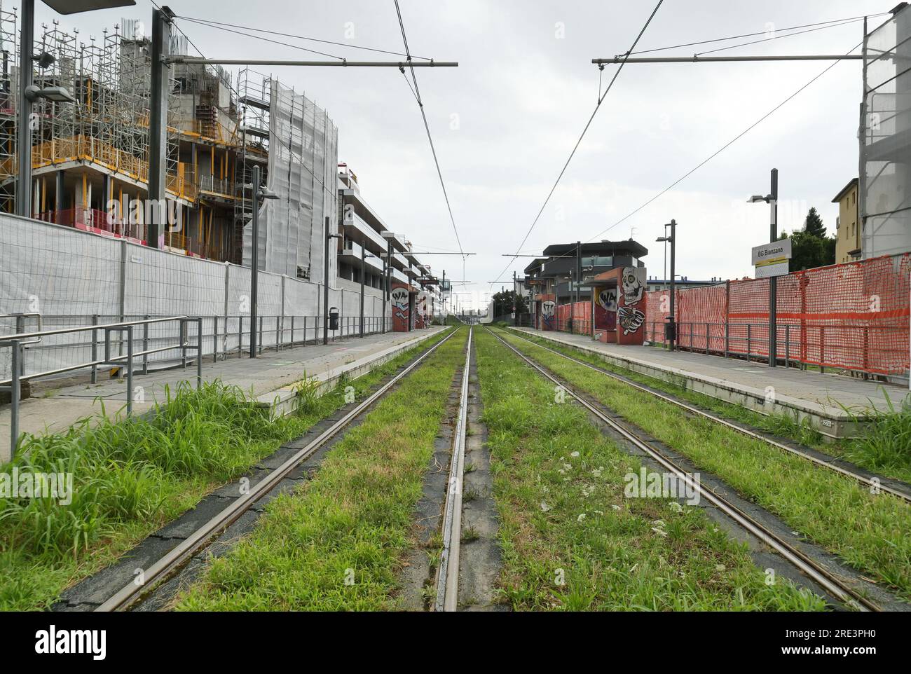 The TEB, a fast tram line that runs along the Seriana valley (BG ...