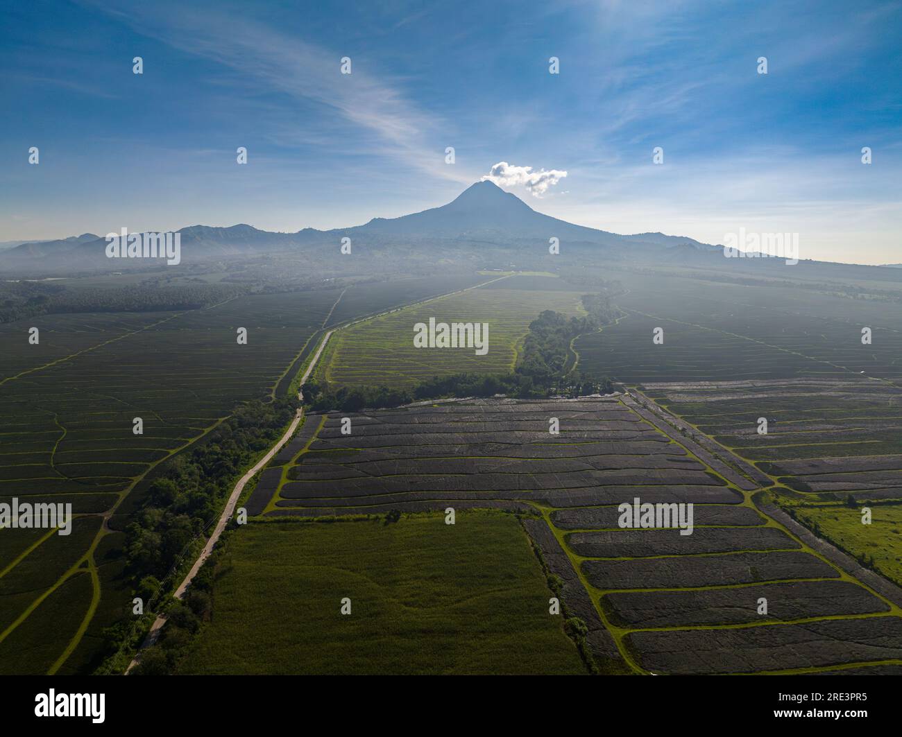 Mount Matutum stratovolcano overlooks the city of General Santos in ...