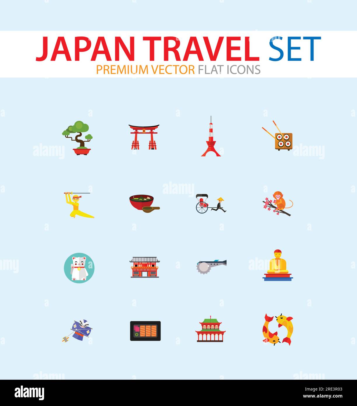 Japan Travel Icon Set Stock Vector Image & Art - Alamy
