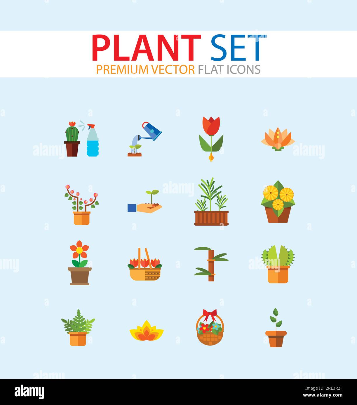 Red and green planting Stock Vector Images - Alamy