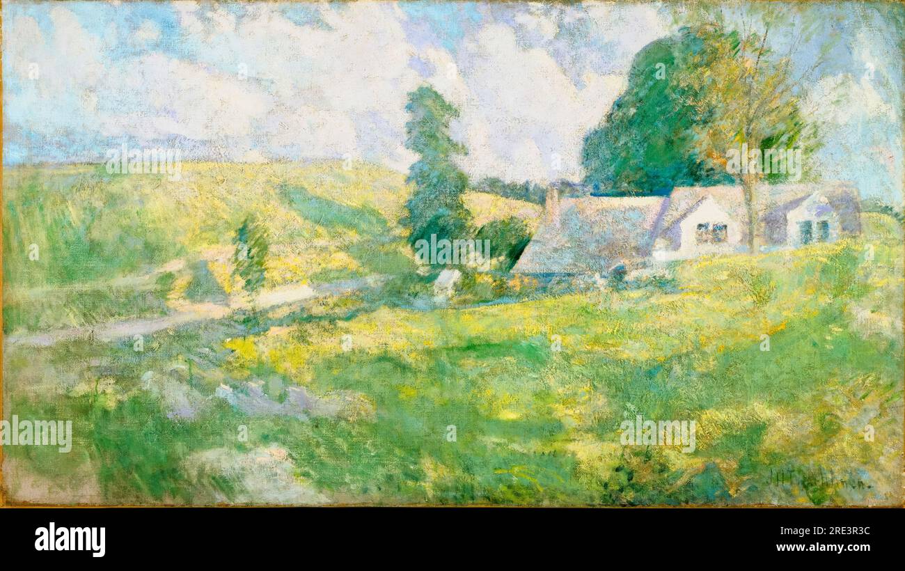 John Henry Twachtman, Summer, landscape painting in oil on canvas, 1895 ...