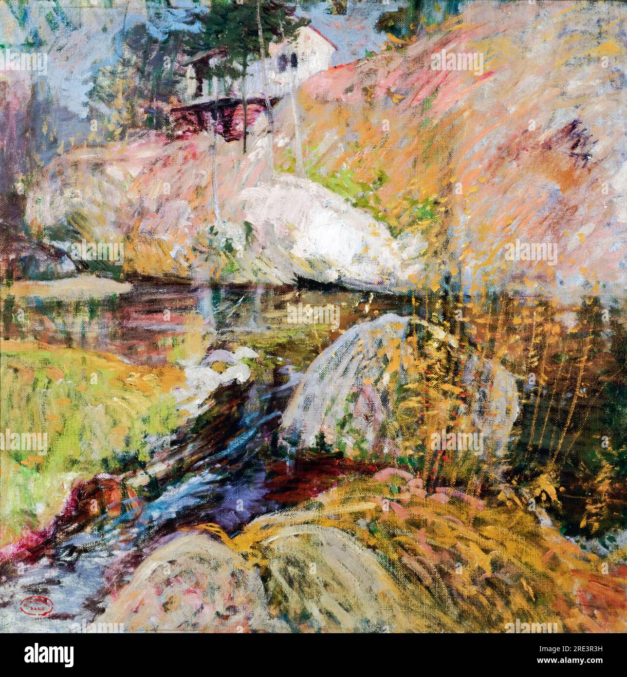 John Henry Twachtman, My Summer Studio, landscape painting in oil on ...
