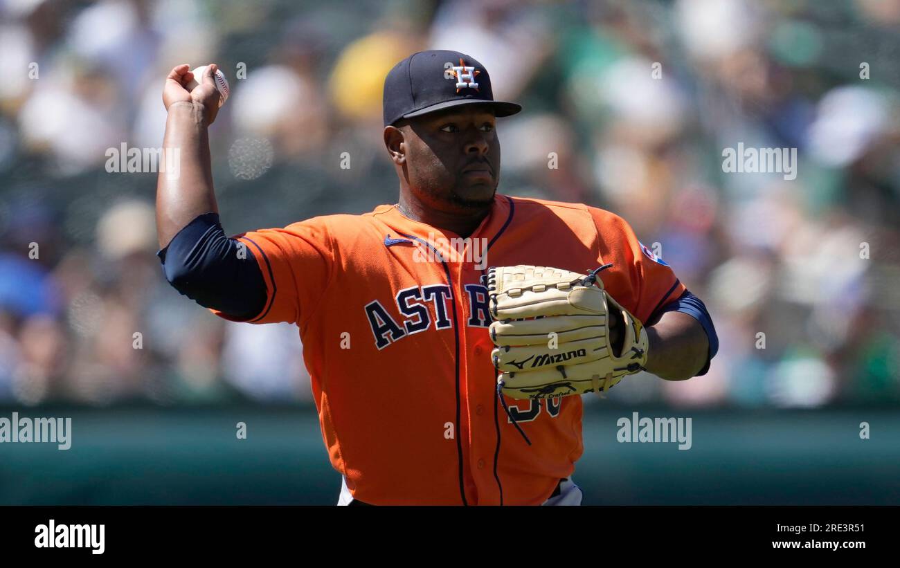 Houston Astros' Hector Neris during a baseball game against the Oakland ...
