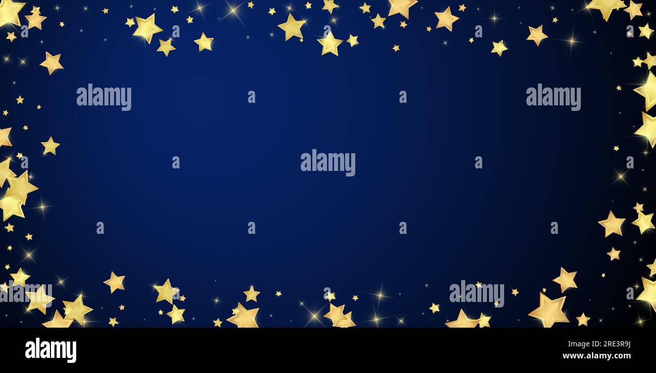 Magic stars vector overlay. Gold stars scattered around randomly ...