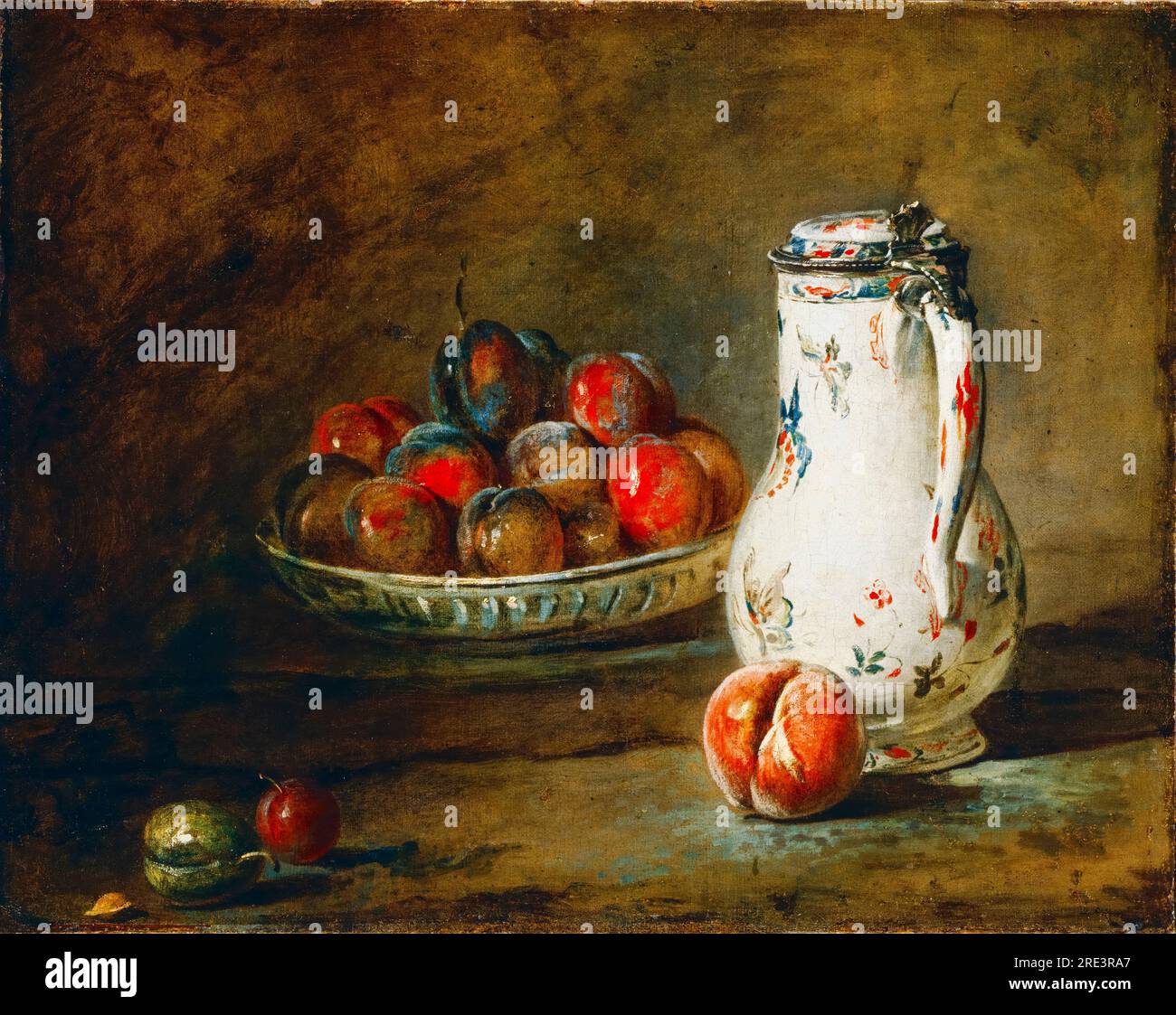 Jean Baptiste Siméon Chardin, A Bowl Of Plums, still life painting in ...
