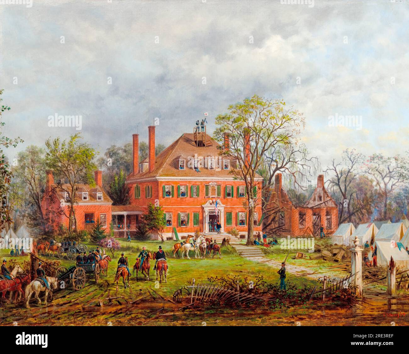 Edward Lamson Henry (EL Henry), The Old Westover House, painting in oil ...