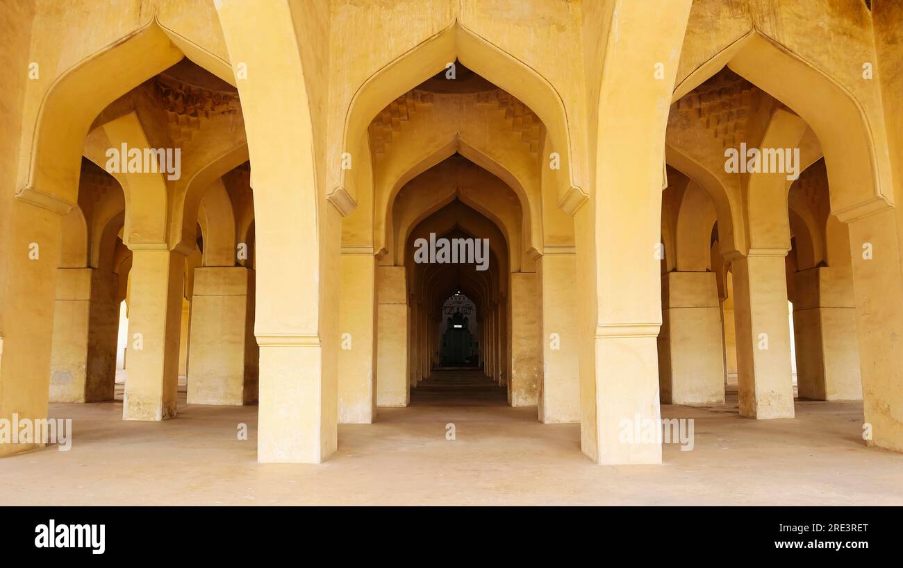 INDIA, KARNATAKA, KALABURGI, June 2023, Tourist at Jama Masjid ...