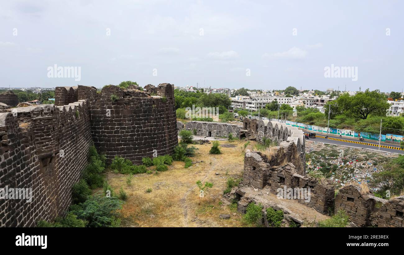 View of Ruined Fortress of Gulbarga Fort, Kalaburgi, Karnataka, India ...