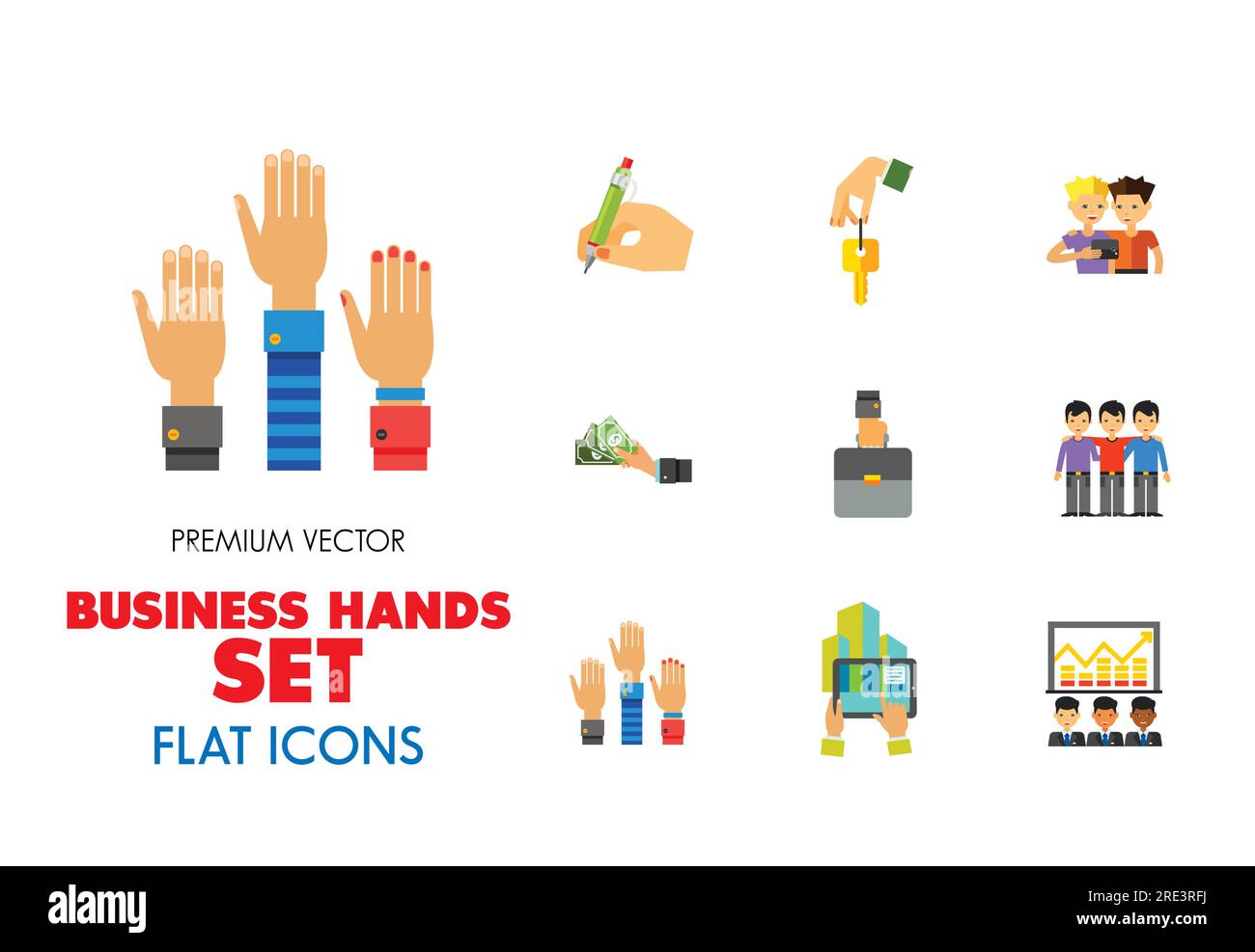 Business Hands Icon Set Stock Vector Image & Art - Alamy