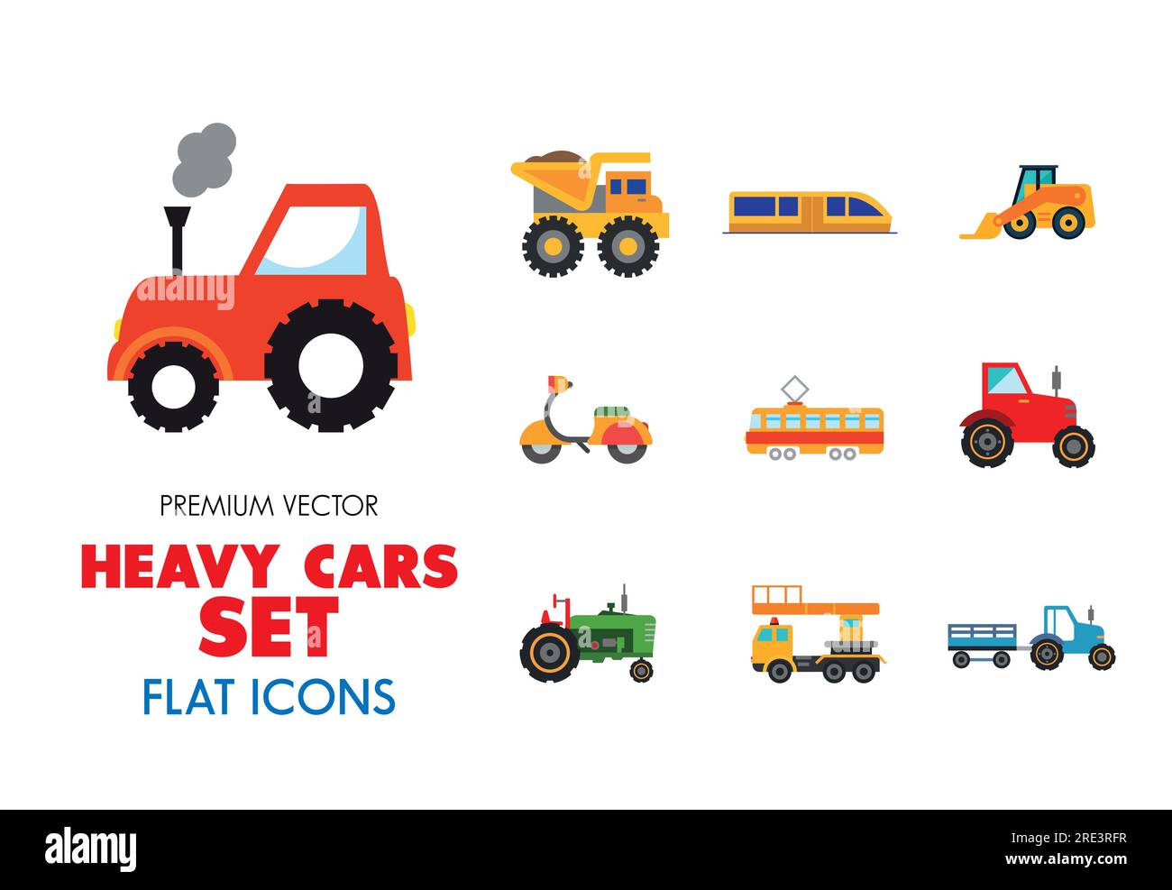 Heavy Cars Icon Set Stock Vector Image & Art - Alamy