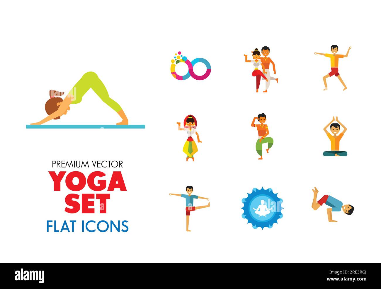 Yoga Icon Set Stock Vector Image & Art - Alamy