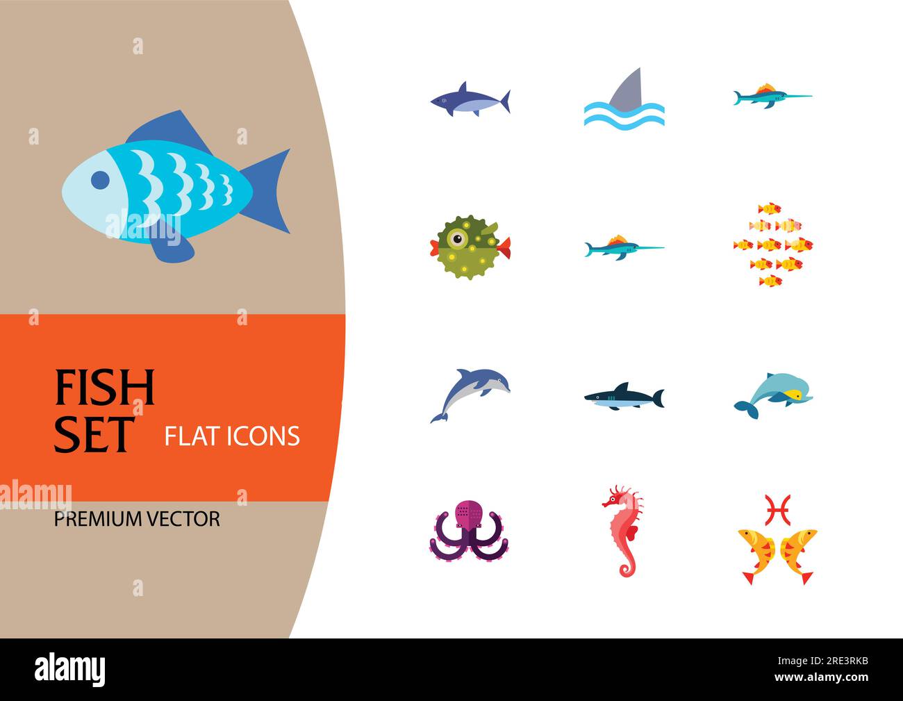 Swordfish tail Stock Vector Images - Alamy