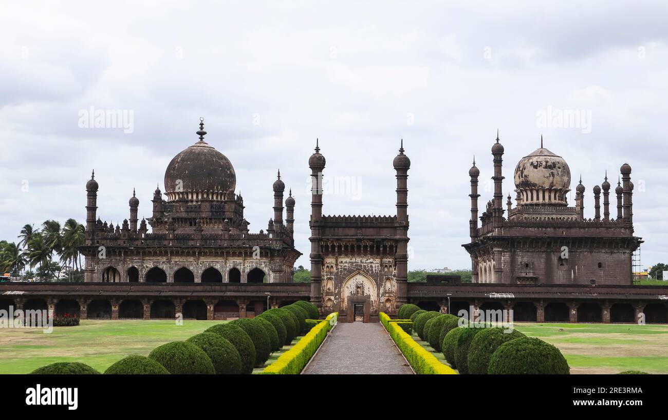 INDIA, KARNATAKA, VIJAYAPUR, June 2023, Tourist at Ibrahim Roza, built ...