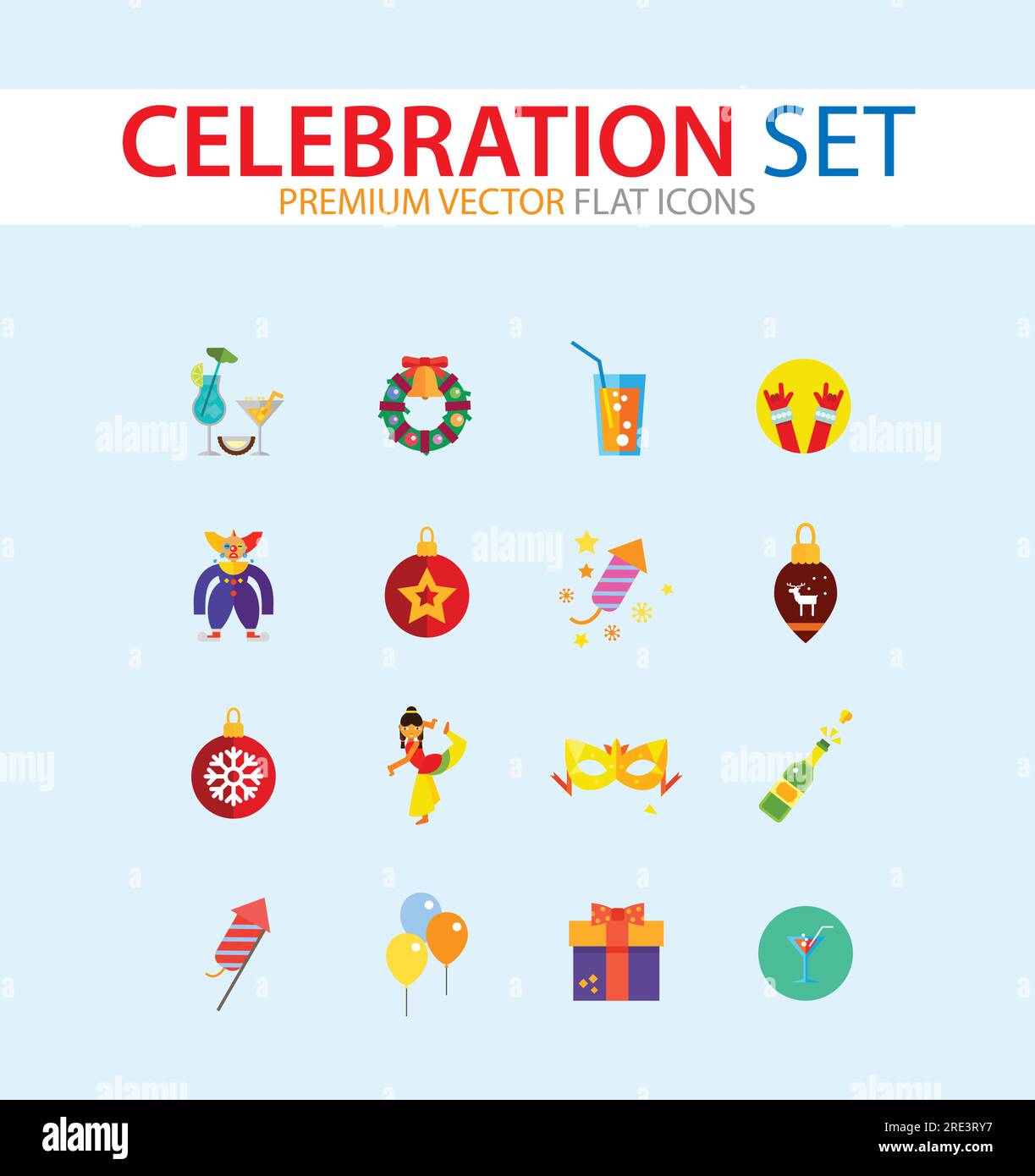 Celebration Icons Set Stock Vector Image & Art - Alamy