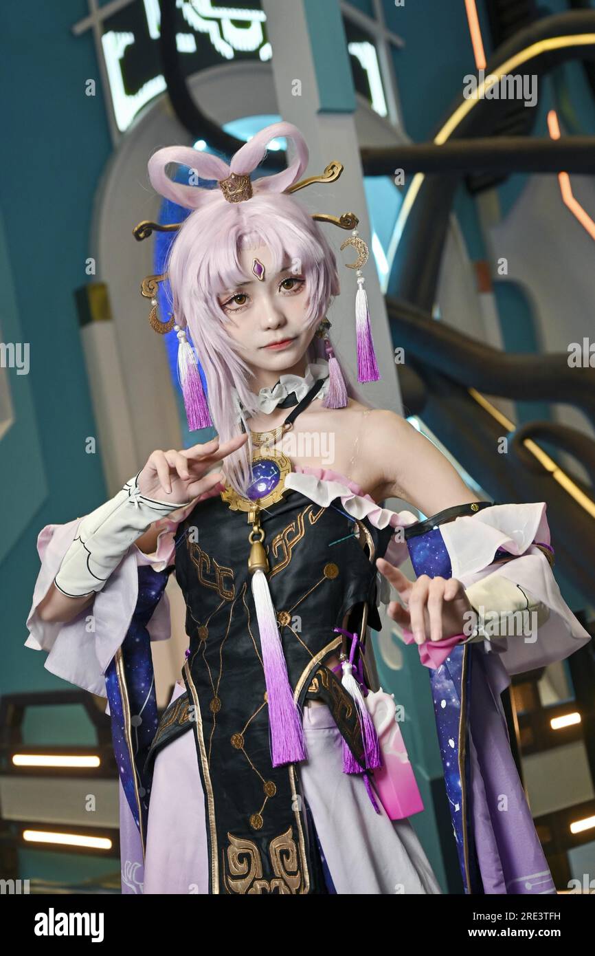 People visit the Bilibili World 2023 exhibition in Shanghai, China ...