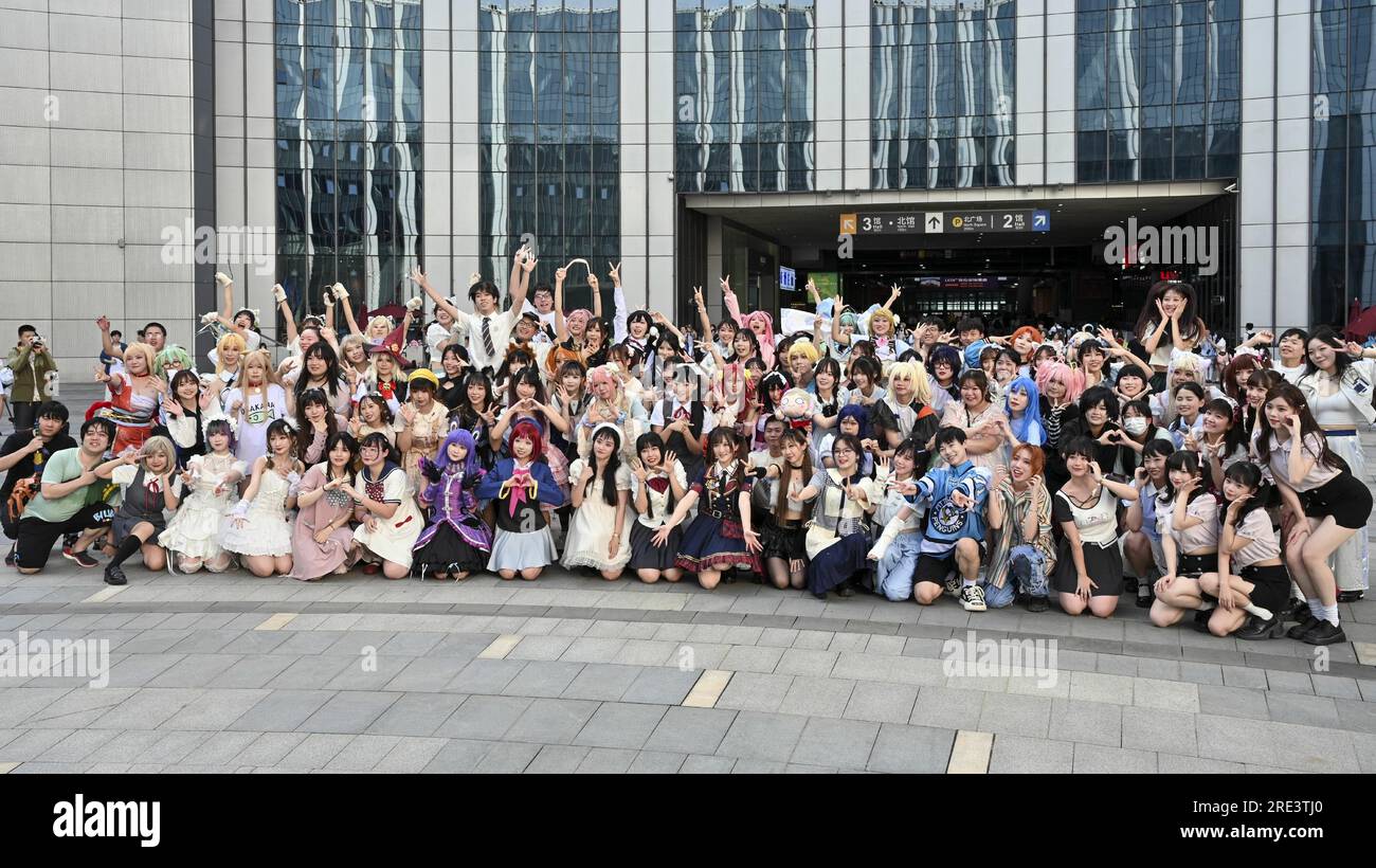 People visit the Bilibili World 2023 exhibition in Shanghai, China ...