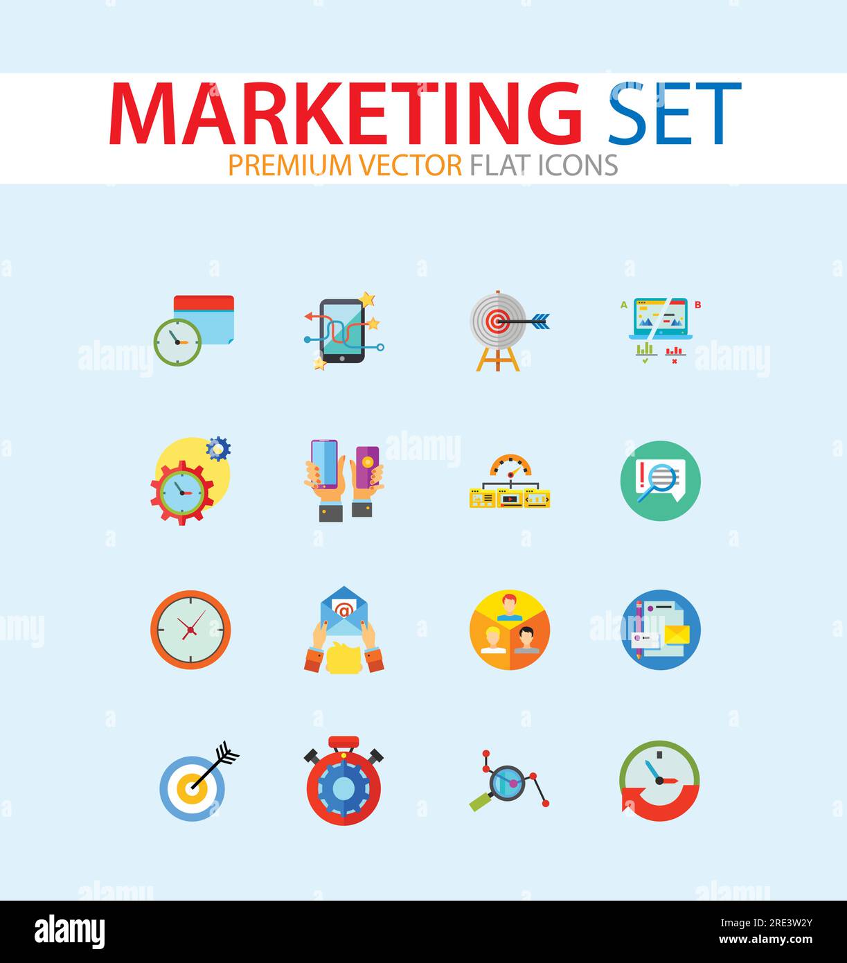 Marketing Icon Set Stock Vector Image & Art - Alamy
