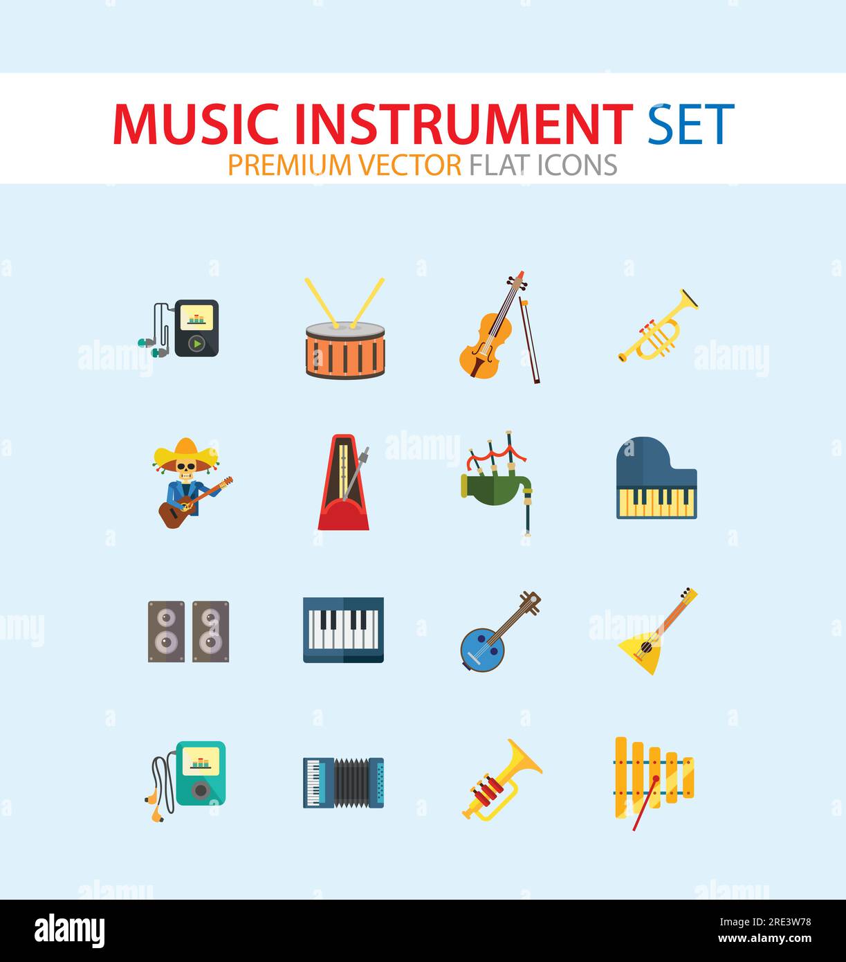 Music Instrument Icon Set Stock Vector Image & Art - Alamy