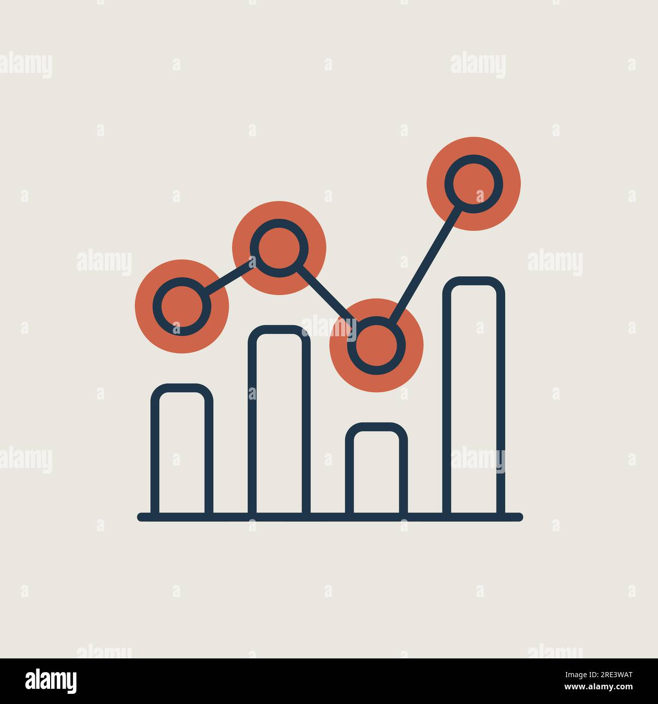 Graph in trendy outline icon. Finances sign. Graph symbol for your web ...