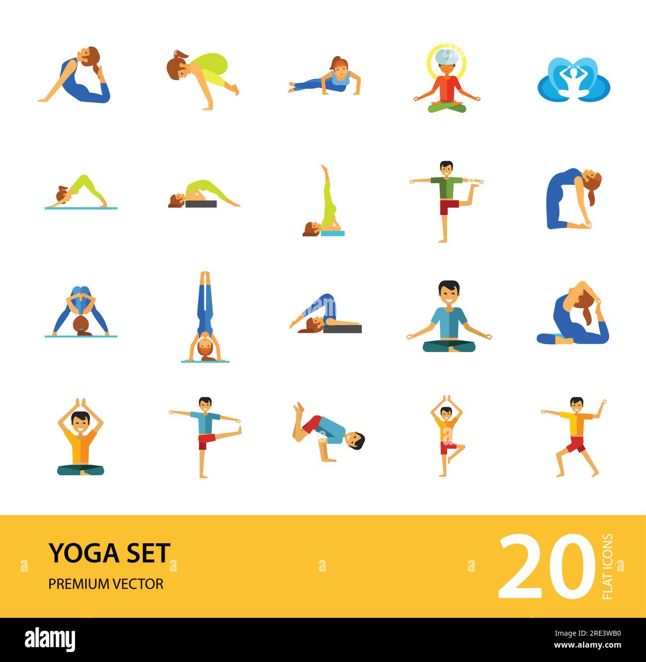 Yoga Icon Set Stock Vector Image & Art - Alamy