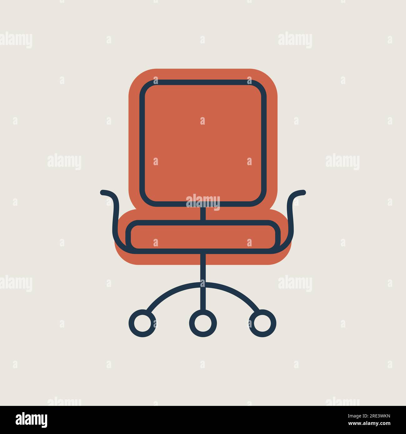 Office Chair outline icon. Business sign. Graph symbol for your web ...