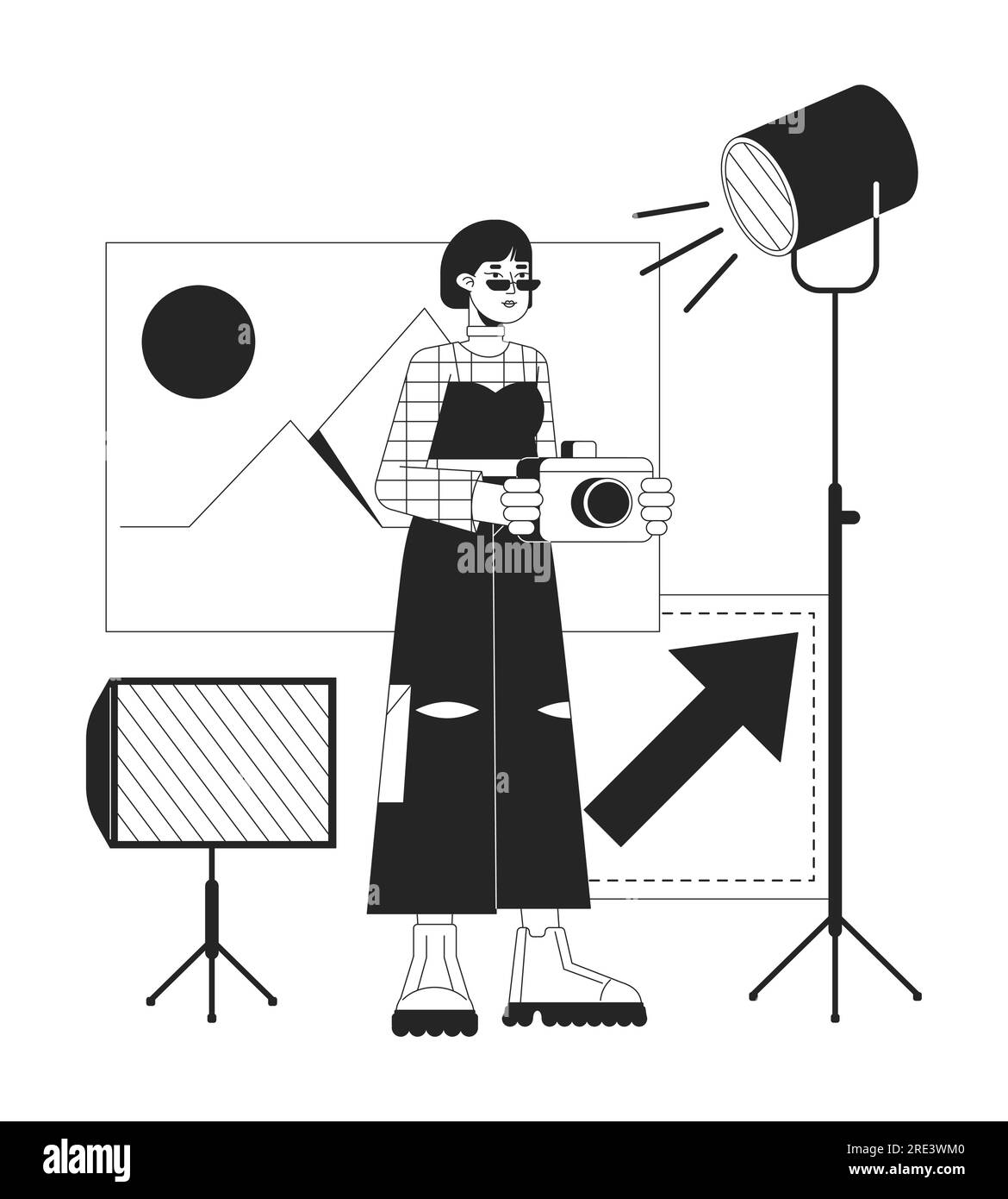 Photographing in studio Stock Vector Images - Alamy