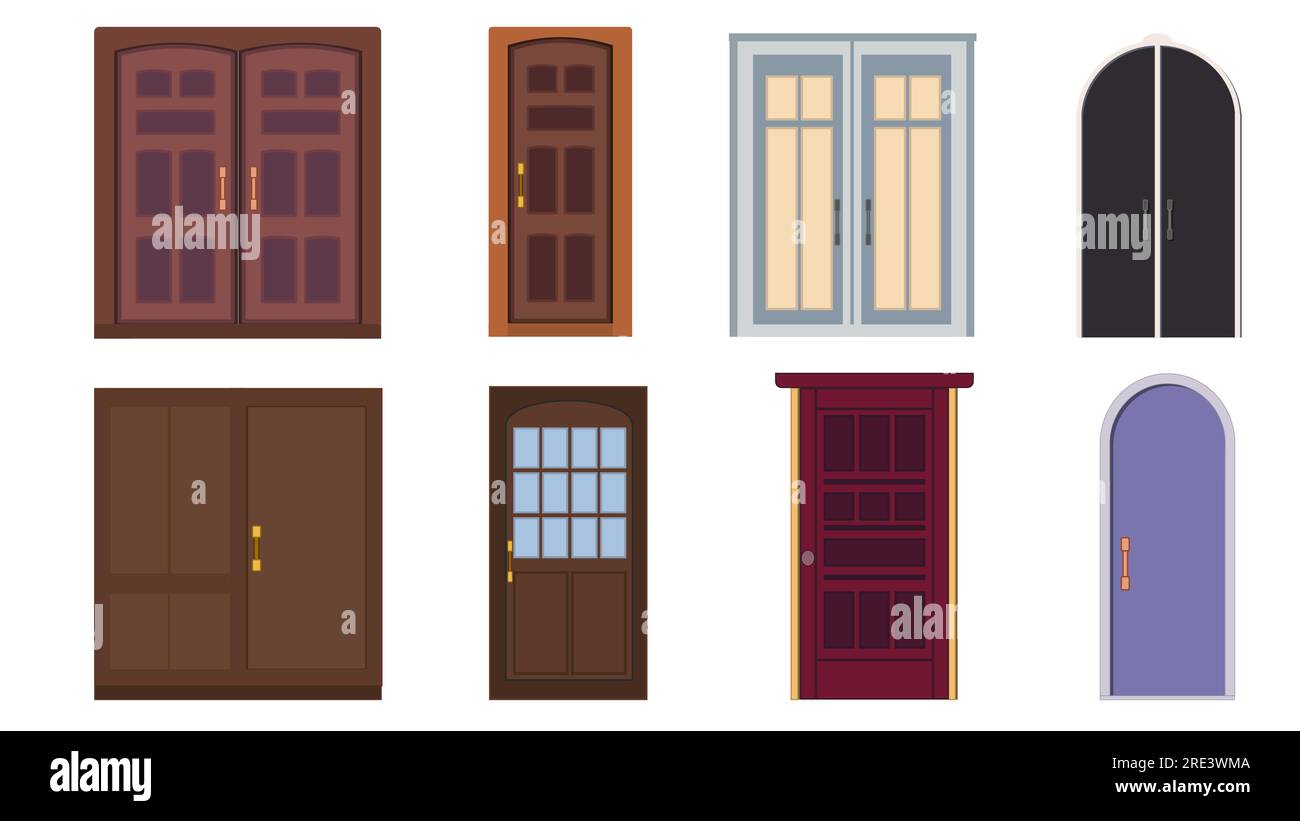 Front doors arch Stock Vector Images - Alamy