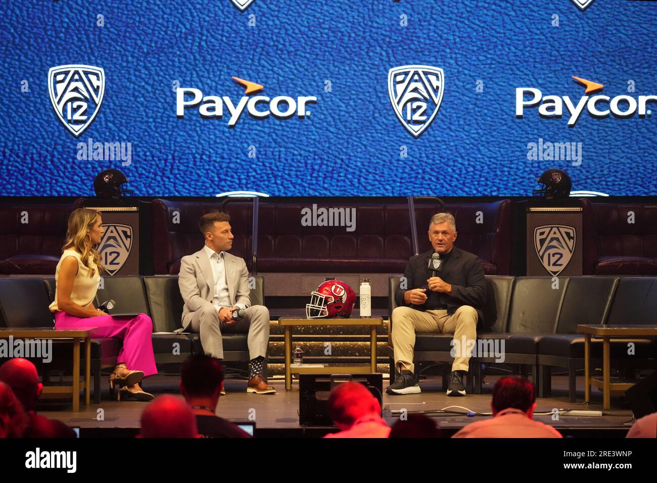 Pac-12 Networks reporter Ashley Adamson (left) and analyst Yogi Roth ...