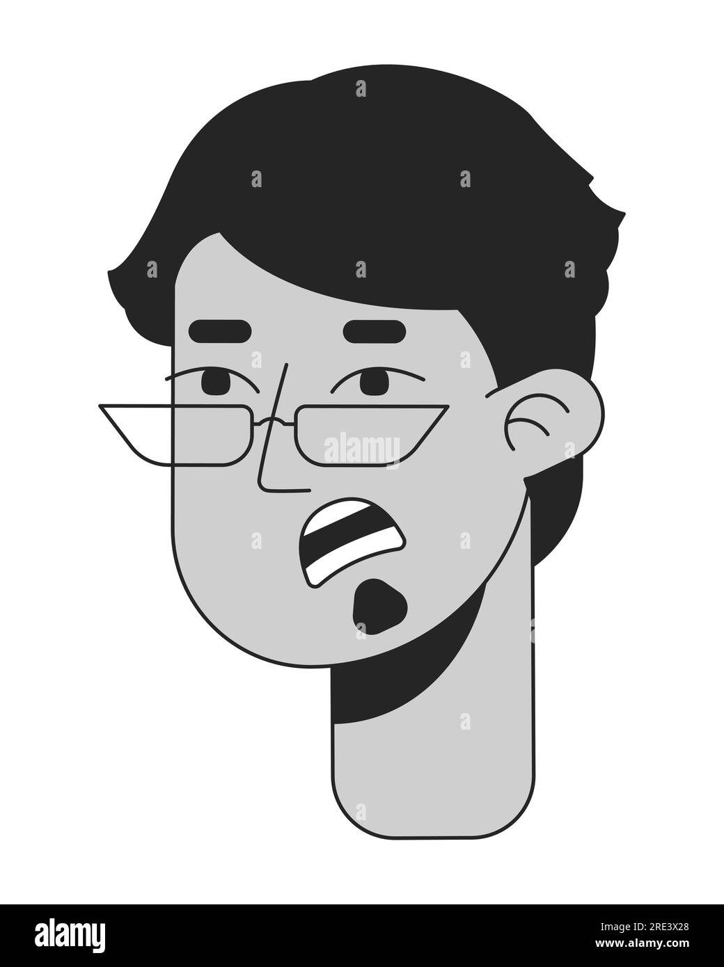 Portrait confused shocked middle Stock Vector Images - Alamy