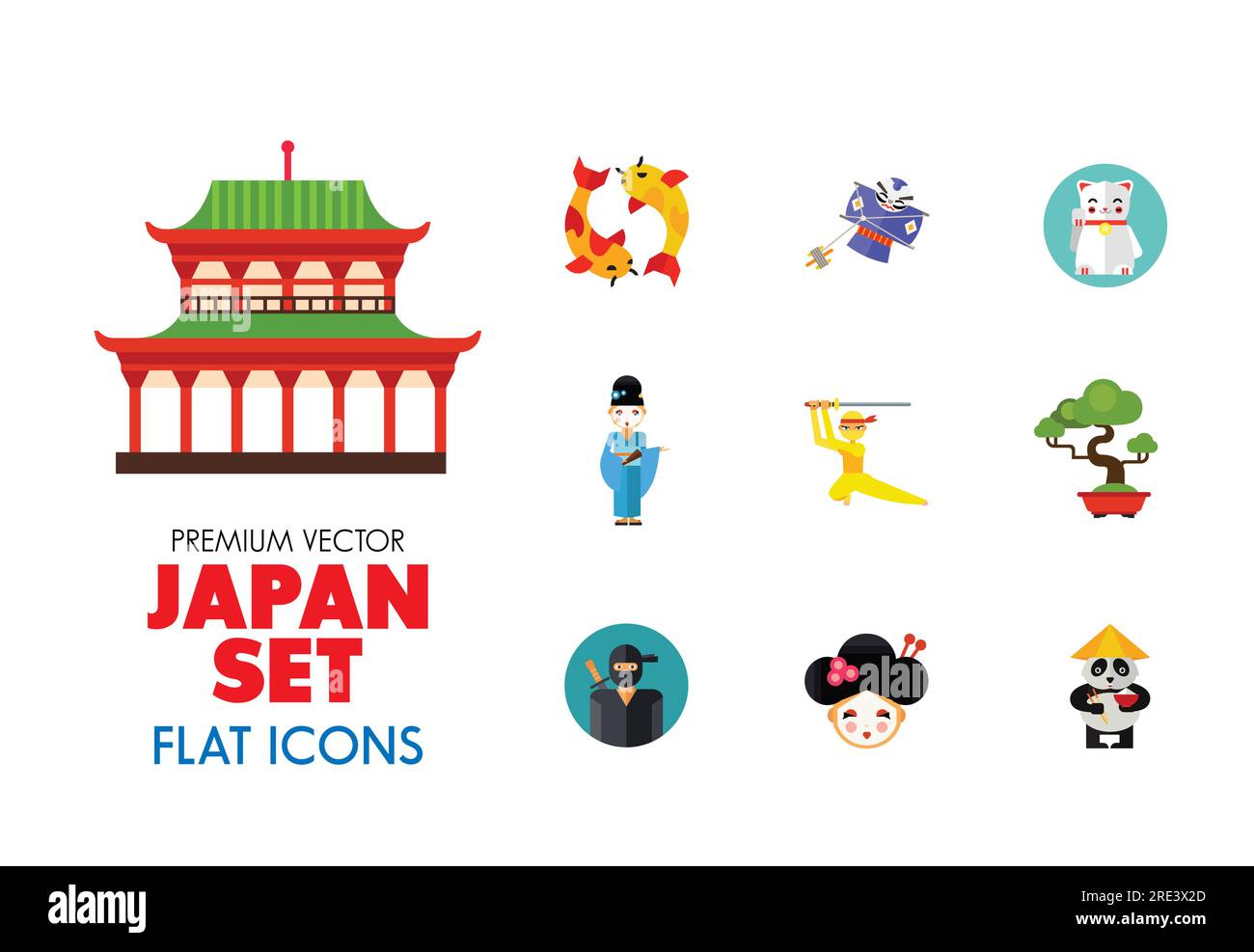 Japan Icon Set Stock Vector Image & Art - Alamy