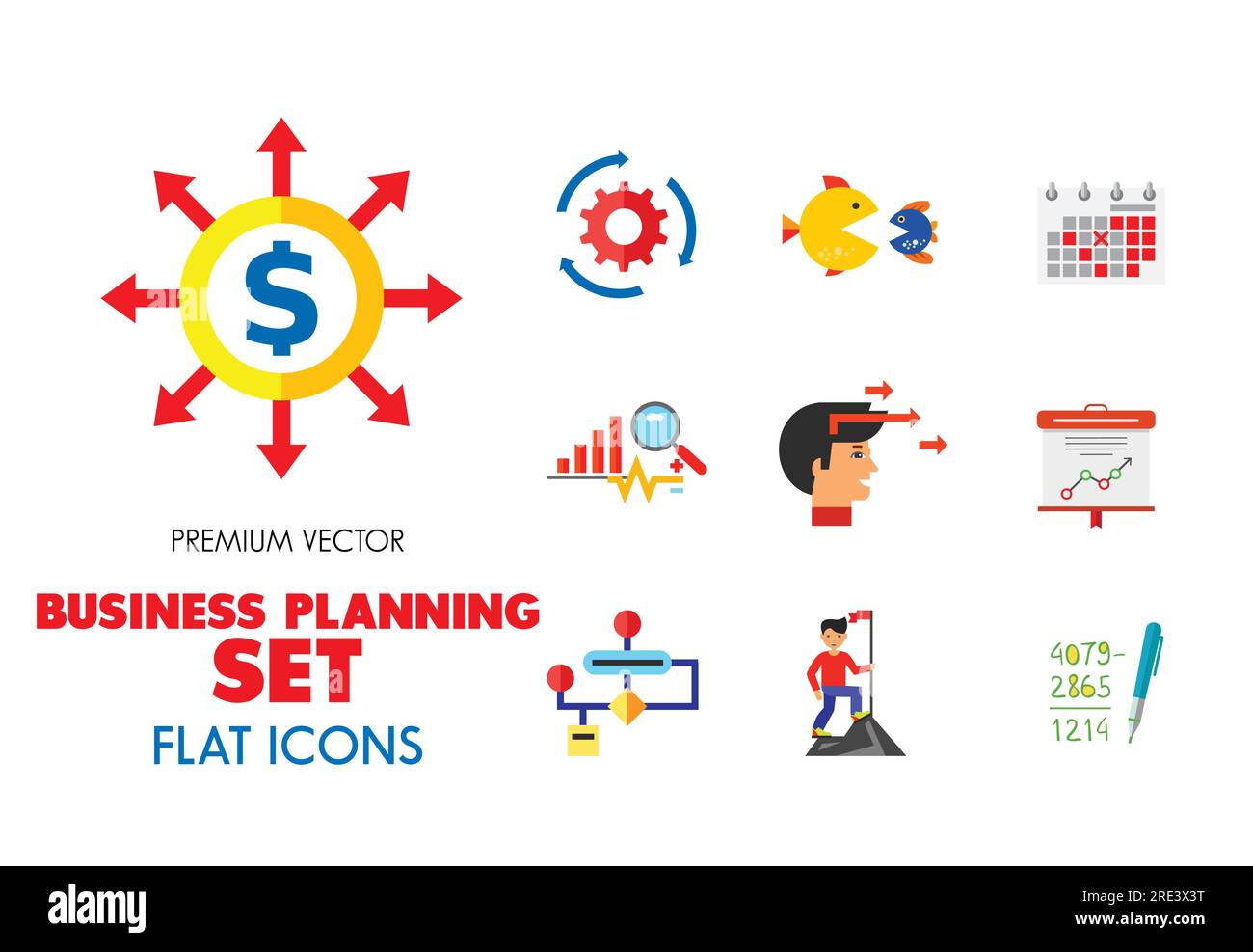 Business Planning Icon Set Stock Vector Image & Art - Alamy
