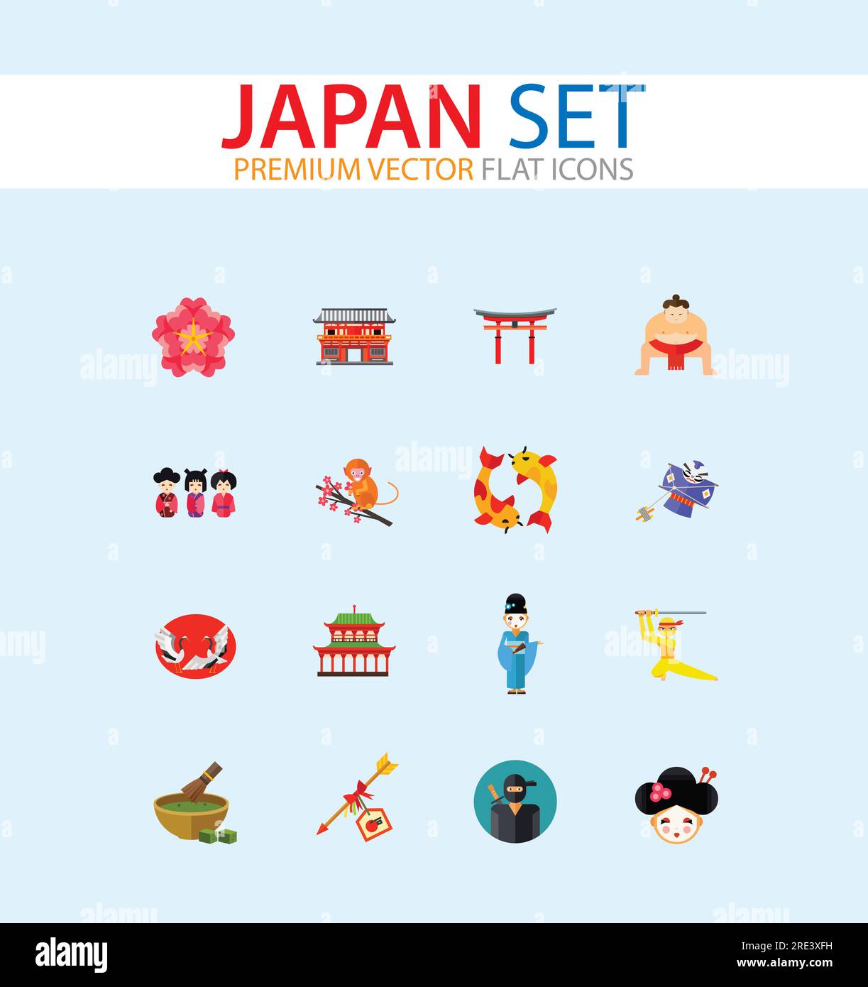 Japan Icon Set Stock Vector Image & Art - Alamy
