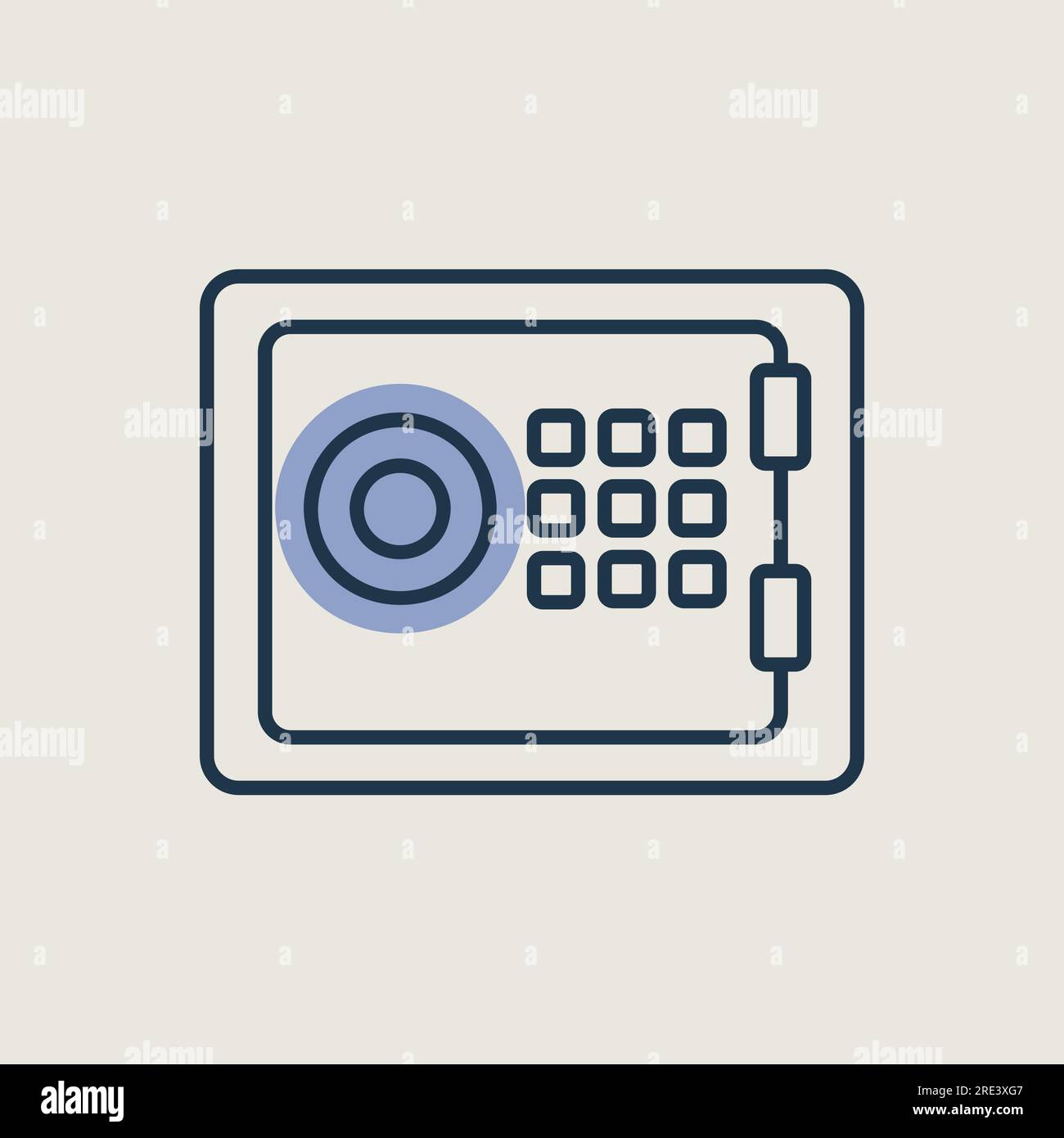 Bank safe outline icon. Finances sign. Graph symbol for your web site ...