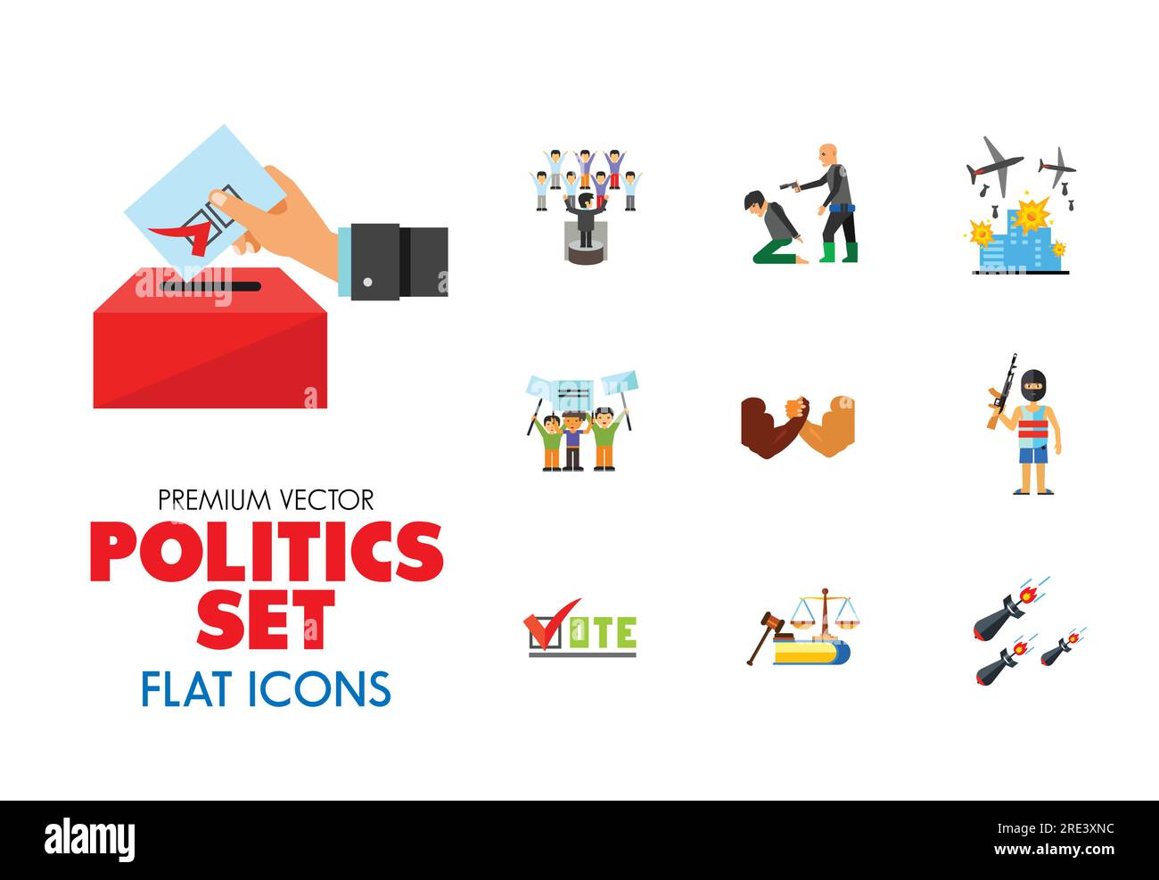 Politics Icon Set Stock Vector Image & Art - Alamy