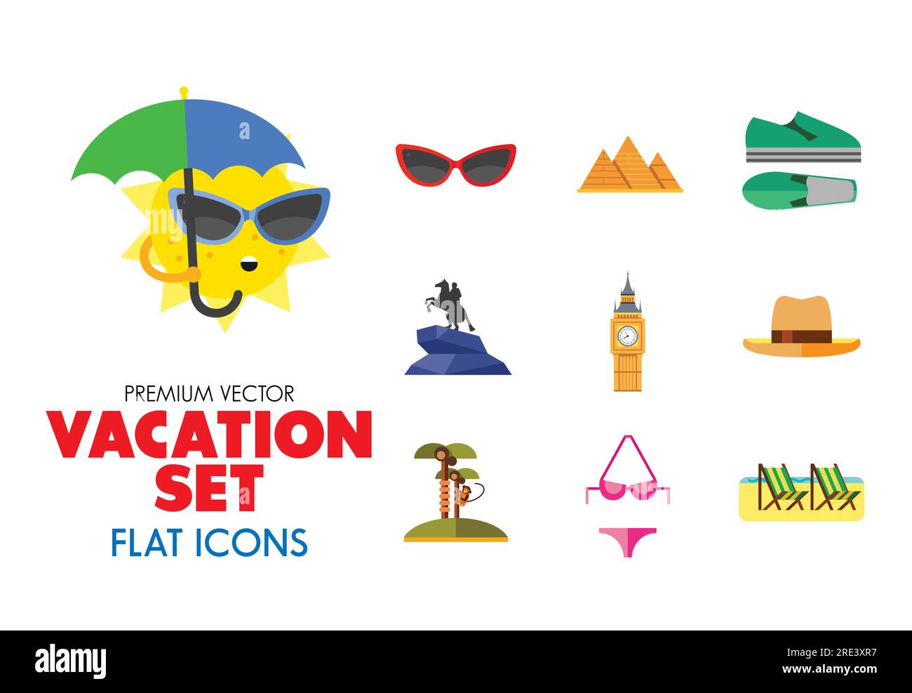 Vacation Icon Set Stock Vector Image & Art - Alamy