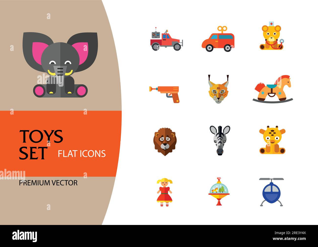 Toys Icons Set Stock Vector Image & Art - Alamy