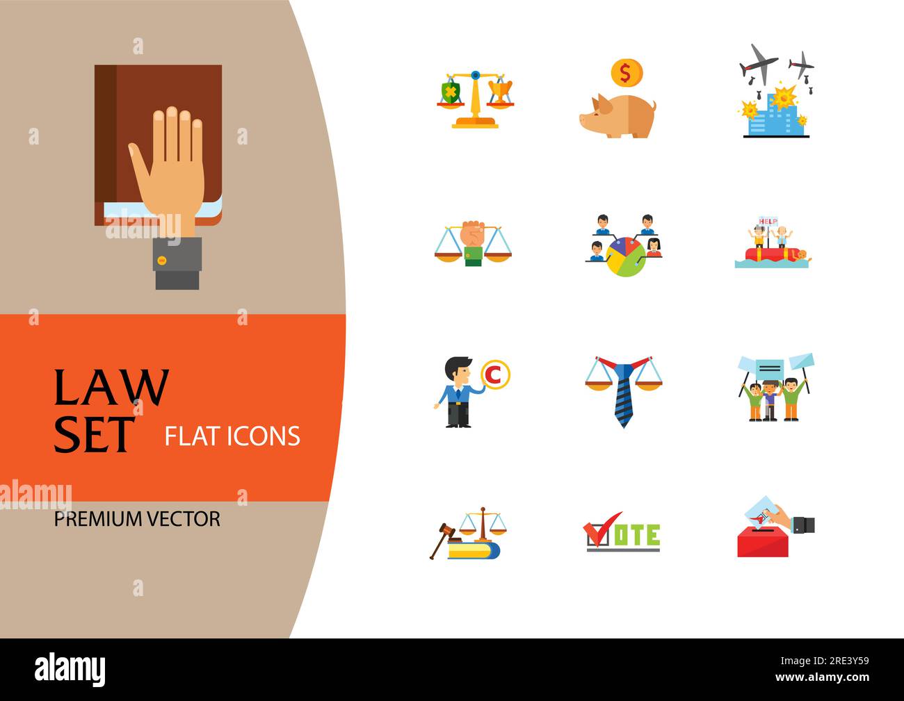 Law Icon Set Stock Vector Image & Art - Alamy
