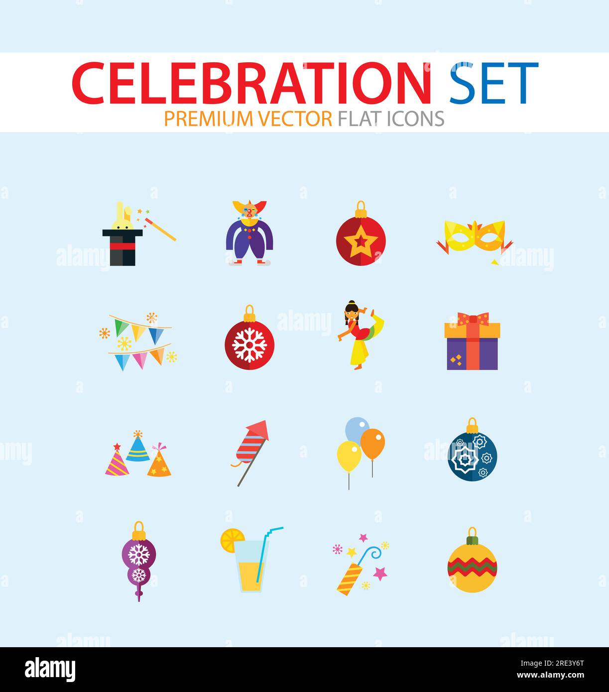 Celebration Icons Set Stock Vector Image & Art - Alamy