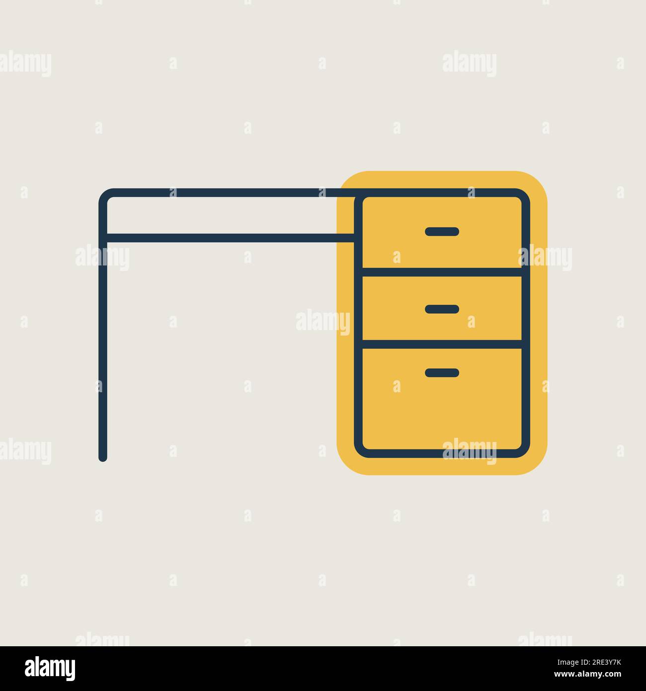 Desk outline icon. Workspace sign. Graph symbol for your web site ...